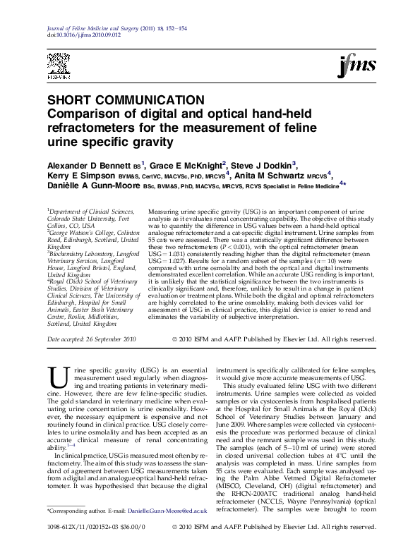 (PDF) Comparison of digital and optical hand-held refractometers for ...