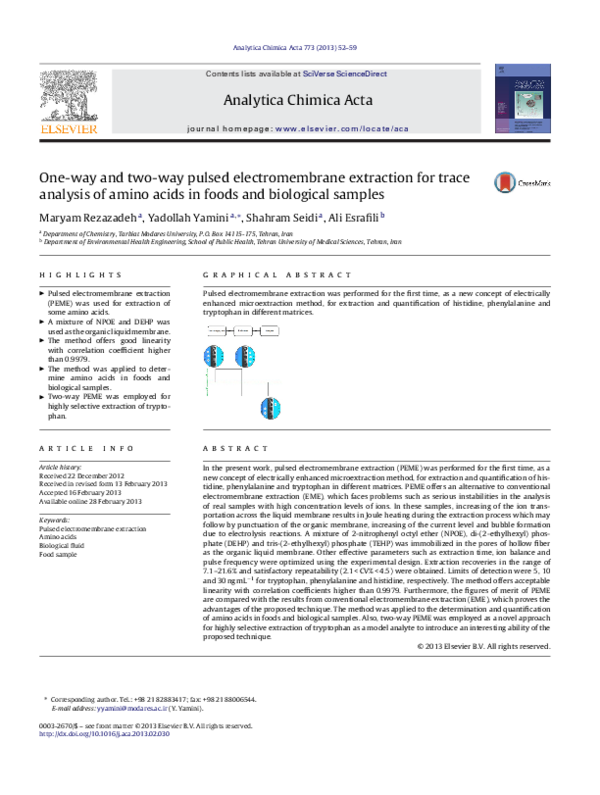 (PDF) One-way and two-way pulsed electromembrane extraction for trace ...