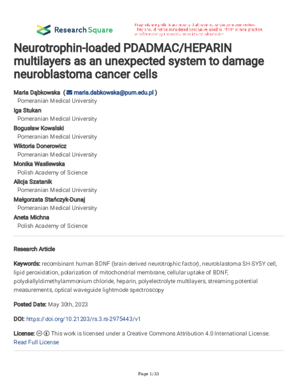 (PDF) Neurotrophin-loaded PDADMAC/HEPARIN multilayers as an unexpected ...