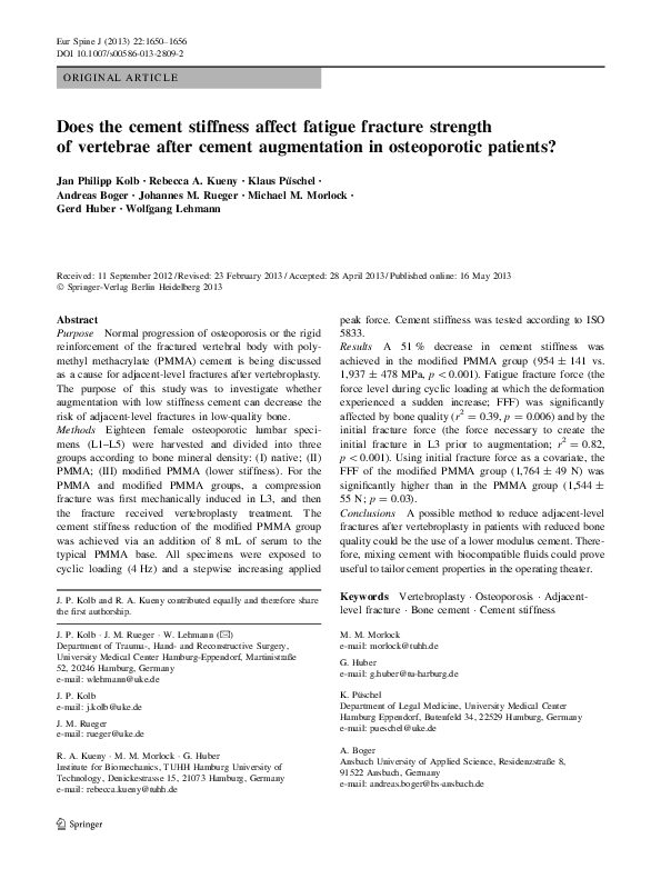 (PDF) Does the cement stiffness affect fatigue fracture strength of ...