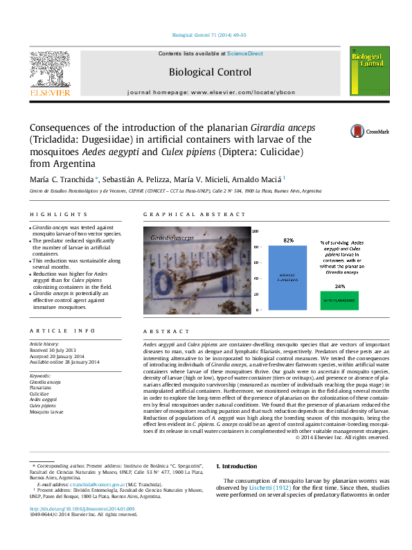 (PDF) Consequences of the introduction of the planarian Girardia anceps ...