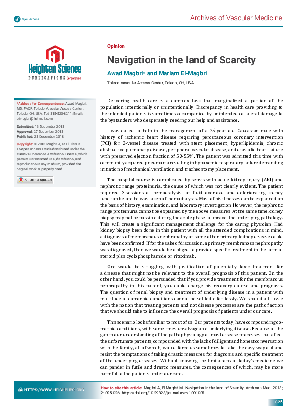 (PDF) Navigation in the land of Scarcity