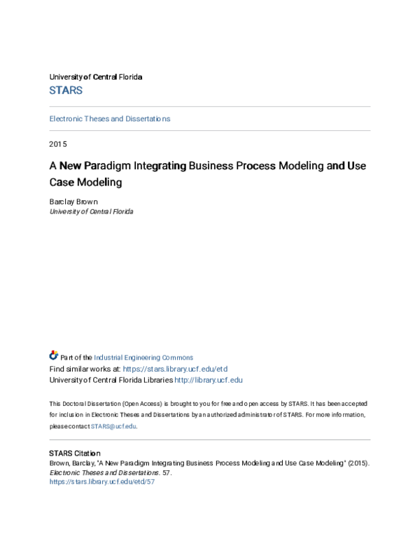 (PDF) A New Paradigm Integrating Business Process Modeling and Use Case Modeling