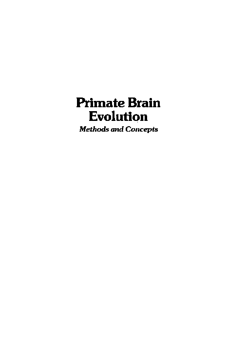(PDF) Primate Brain Evolution