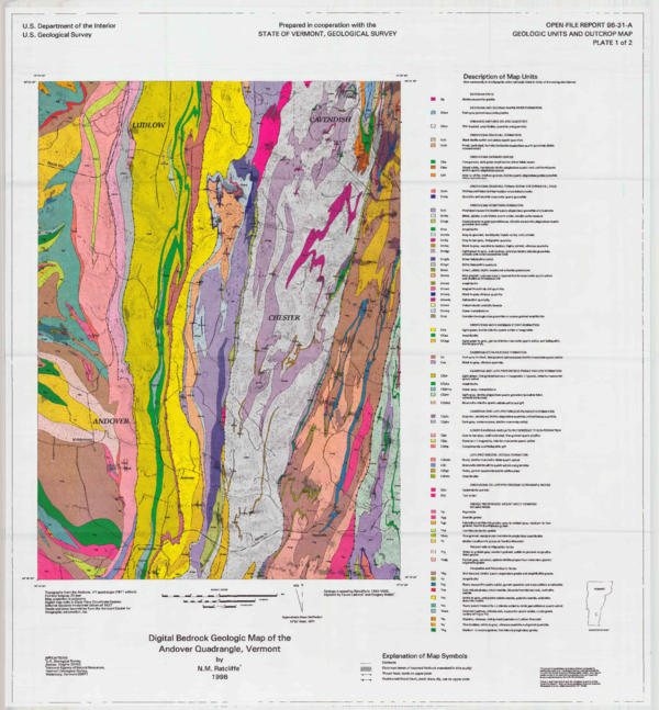 (PDF) Digital bedrock geologic map of the Andover quadrangle, Vermont ...