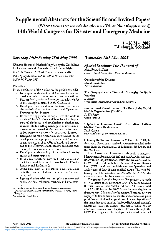 (PDF) Disaster Research Methodology Using the Guidelines for Evaluation ...