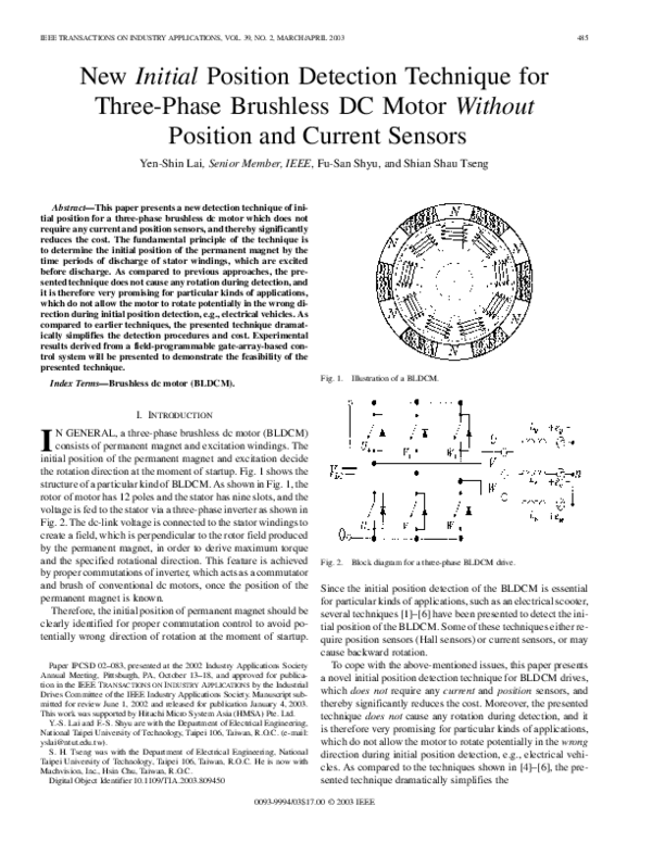 (PDF) New initial position detection technique for three-phase ...