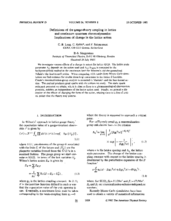 (PDF) Definitions of the gauge-theory coupling in lattice and continuum quantum chromodynamics ...