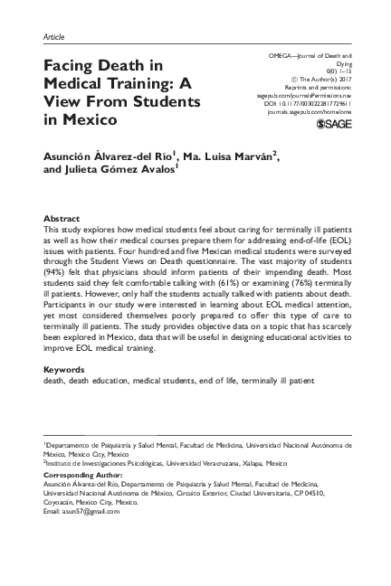 (PDF) Facing Death in Medical Training