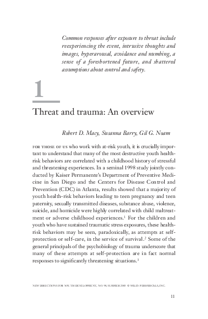(PDF) Threat and trauma: An overview