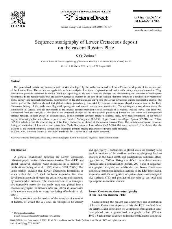 (PDF) Sequence stratigraphy of Lower Cretaceous deposit on the eastern ...