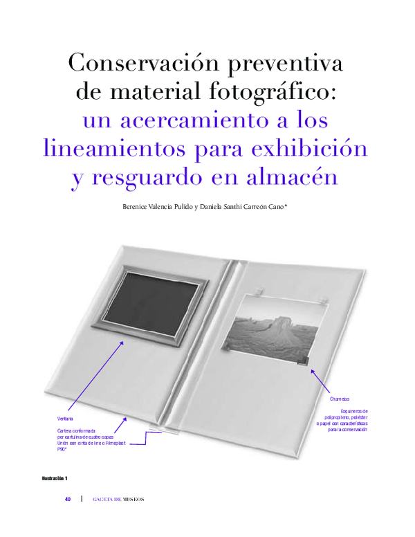 (PDF) Conservación preventiva de material fotográfico: un acercamiento a los lineamientos para ...