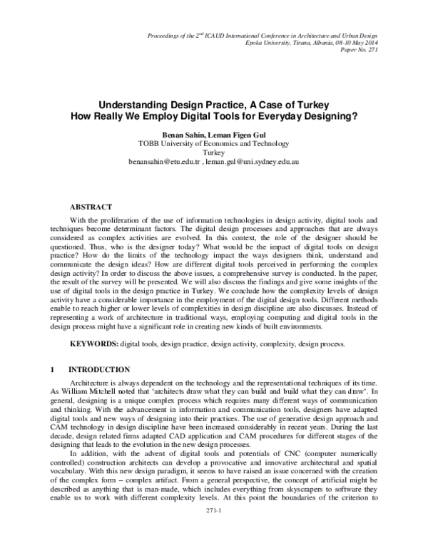 (PDF) Understanding Design Practice, A Case of Turkey How Really We ...