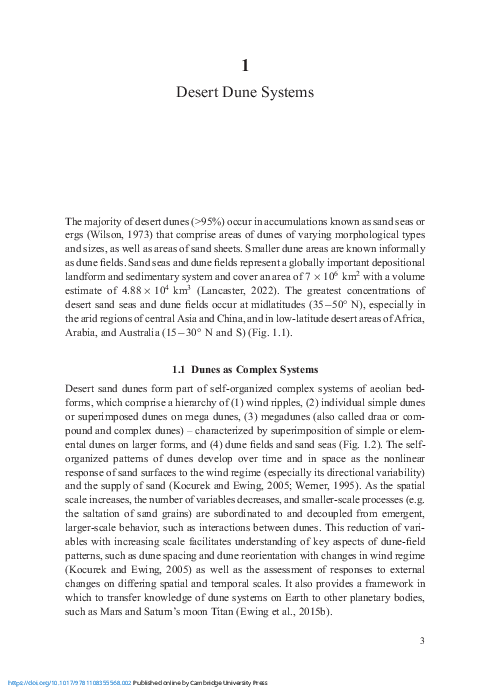 (PDF) Geomorphology of Desert Dunes
