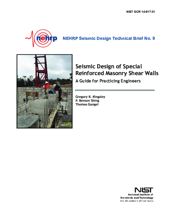 (PDF) NEHRP Seismic Design Technical Brief No. 9: Seismic Design of Special Reinforced Masonry ...