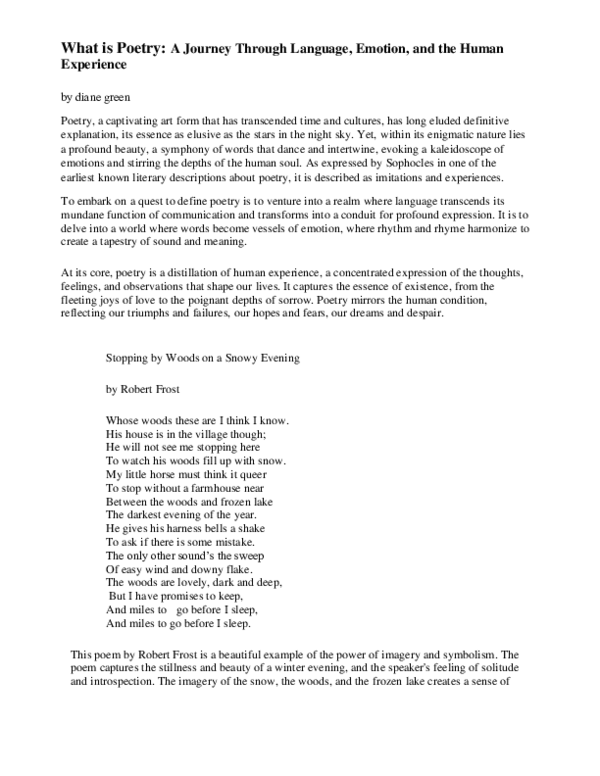 (PDF) What Is Poetry?
