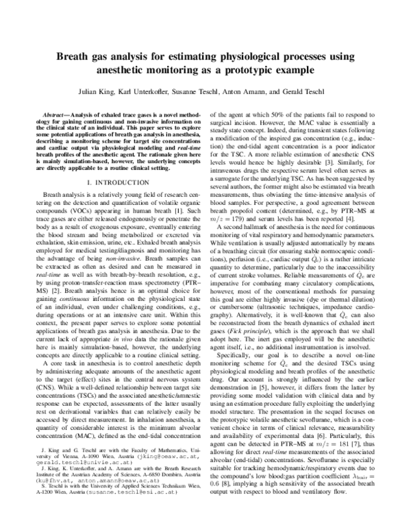 (PDF) Breath gas analysis for estimating physiological processes using ...