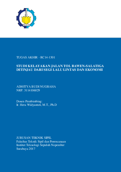 (PDF) Studi Kelayakan Jalan Tol Bawen-Salatiga Ditinjau Dari Segi Lalu Lintas Dan Ekonomi