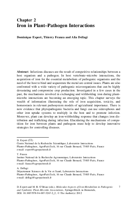 (PDF) Iron in Plant–Pathogen Interactions