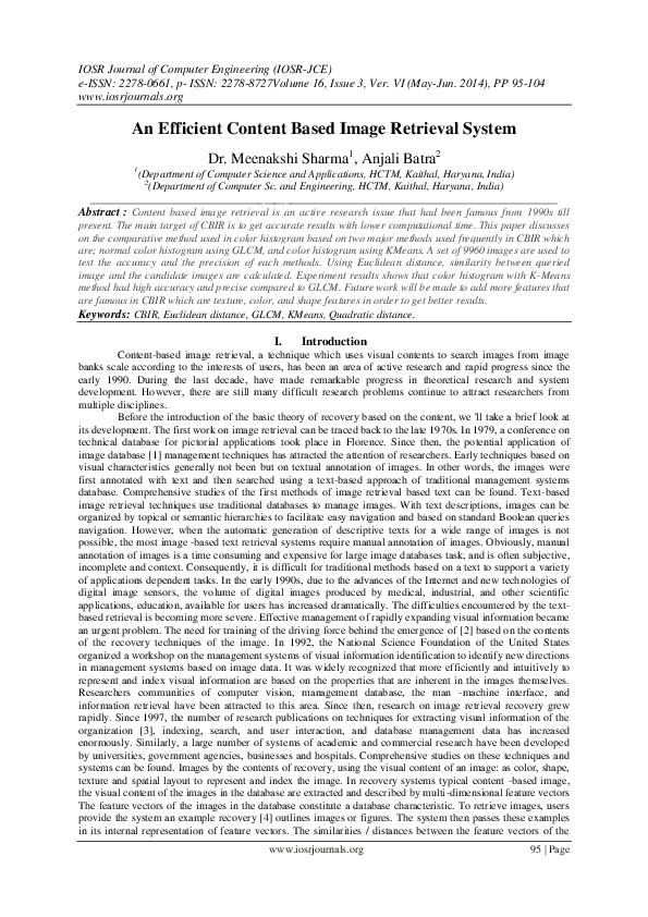 (PDF) An Efficient Content Based Image Retrieval System | Payal Chhabra - Academia.edu