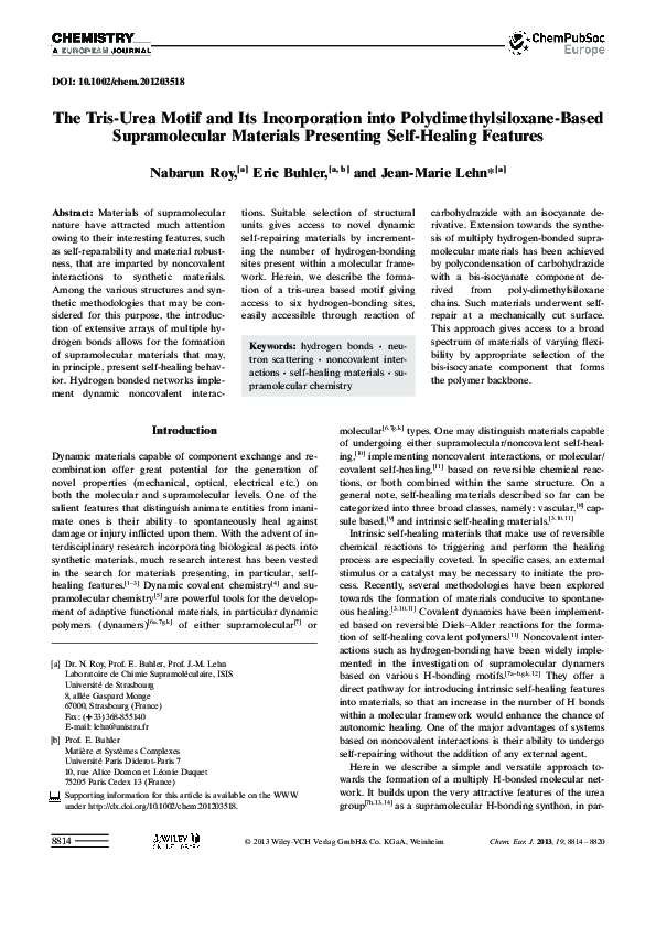 (PDF) The Tris-Urea Motif and Its Incorporation into ...