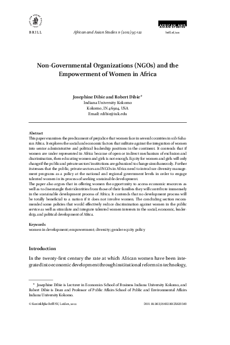 (PDF) Non-Governmental Organizations (NGOs) and the Empowerment of ...