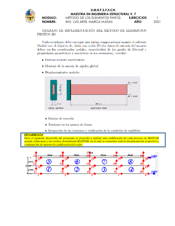 (PDF) U.M.R.P.S.F.X.CH. MAESTRIA EN INGENIERIA ESTRUCTURAL V. 7 MODULO: MÉTODO DE LOS ELEMENTOS ...