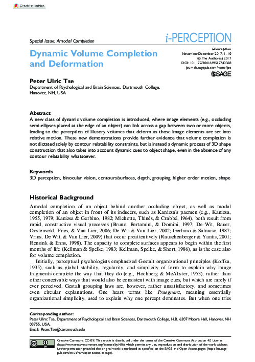 (PDF) Dynamic Volume Completion and Deformation