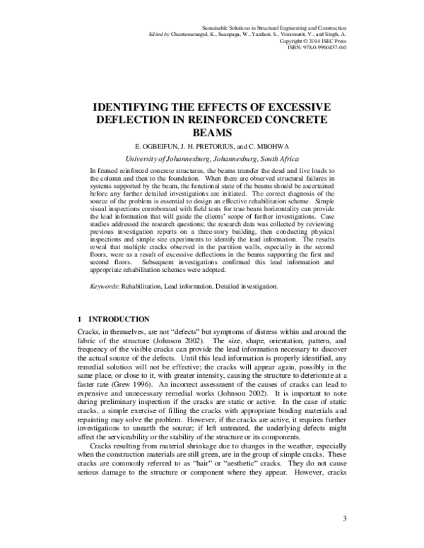 (PDF) Identifying the Effects of Excessive Deflection in Reinforced ...