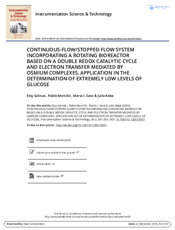 (PDF) Continuous-Flow/Stopped-Flow System Incorporating a Rotating ...
