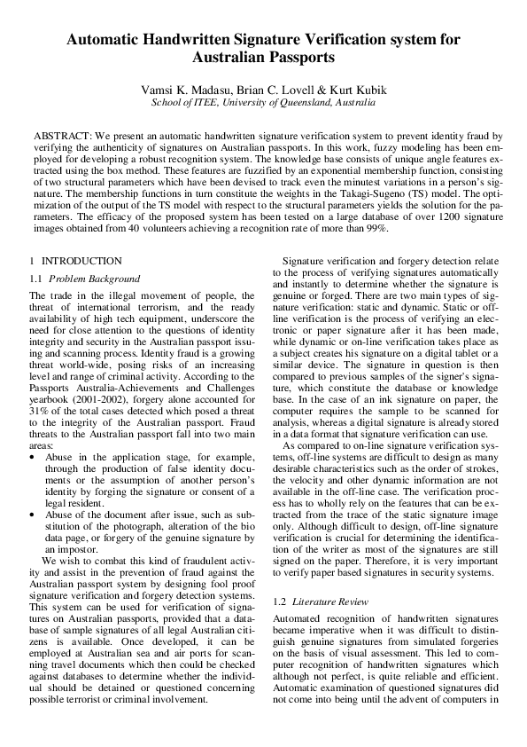 (PDF) Automatic Handwritten Signature Verification System for ... (PDF) Automatic Handwritten Signature Verification System for ...