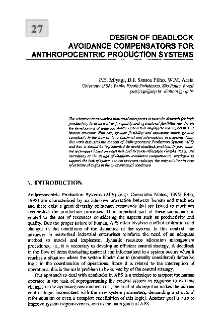 (PDF) Design of Deadlock Avoidance Compensators for Anthropocentric Production Systems | Diolino ...