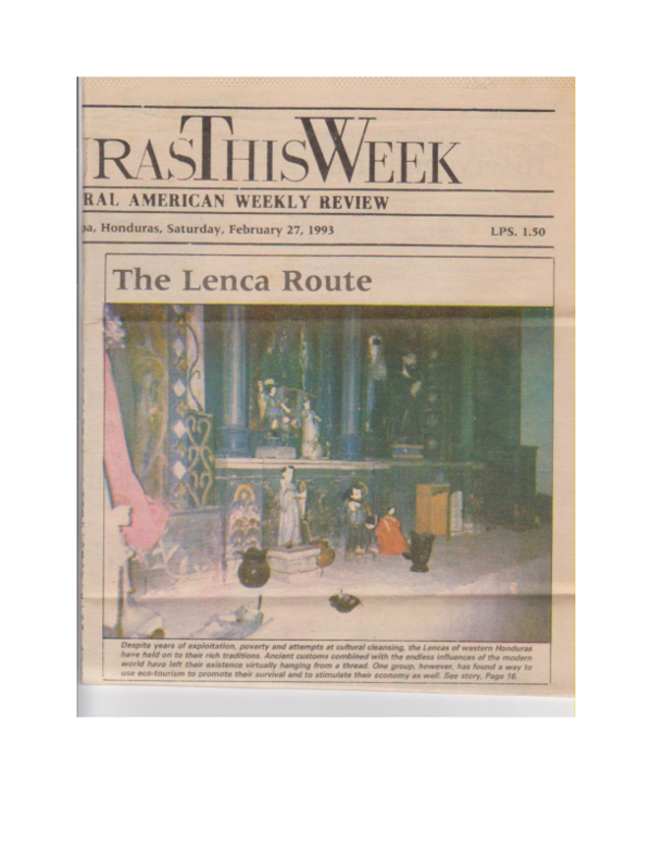 (PDF) La Ruta Lenca y sus primeras aproximaciones