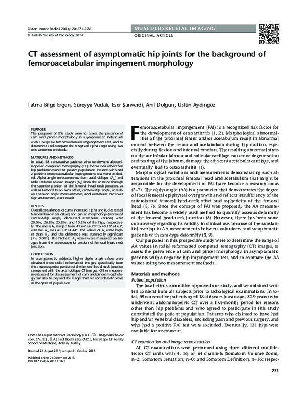 (PDF) CT assessment of asymptomatic hip joints for the background of ...