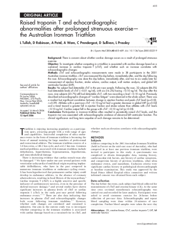 (PDF) Raised troponin T and echocardiographic abnormalities after ...