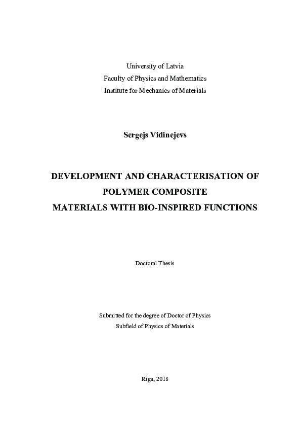 (PDF) Development and characterisation of polymer composite materials ...
