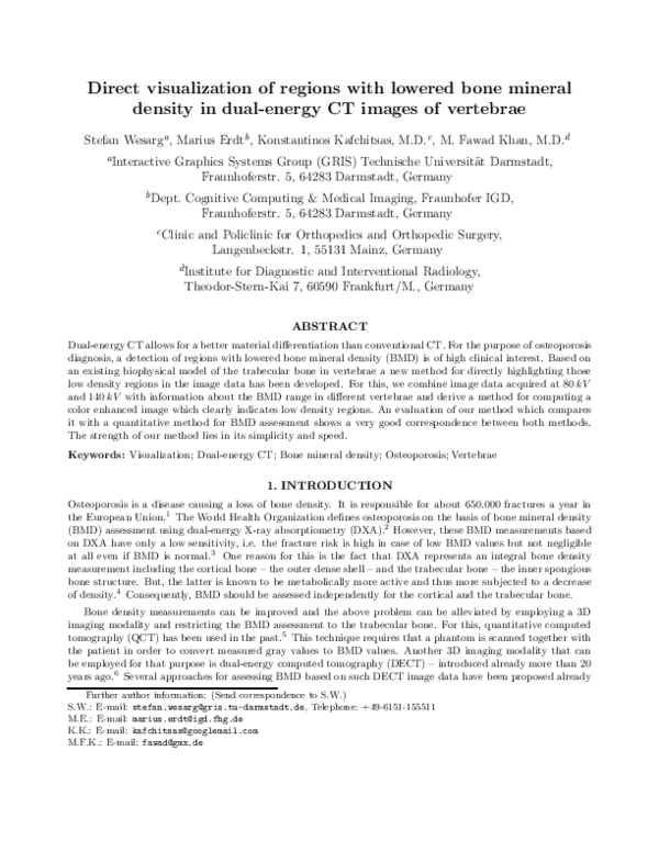 (PDF) Direct visualization of regions with lowered bone mineral density in dual-energy CT images ...