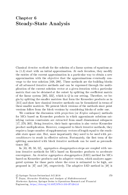 (PDF) Steady-State Analysis | Tuğrul Dayar - Academia.edu