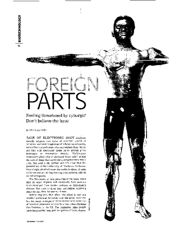 (PDF) Foreign parts [electronic body implants] | Christine Evans-Pughe ...