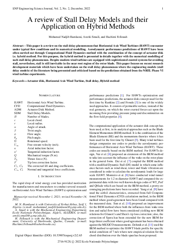 (PDF) A review of Stall Delay Models and their Application on Hybrid ...