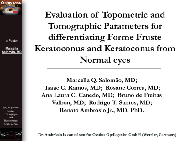 (PDF) Evaluation of topometric and tomographic parameters for ...