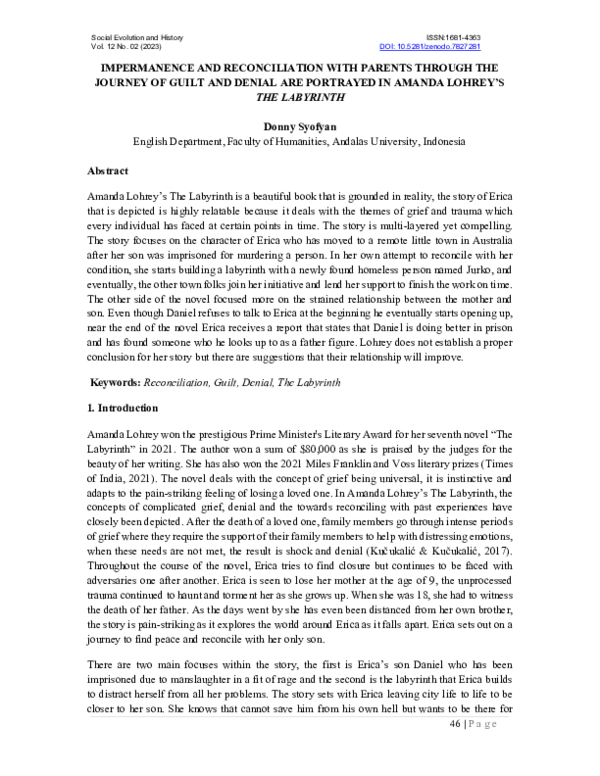 (PDF) Impermanence and Reconciliation with Parents Through the Journey ...