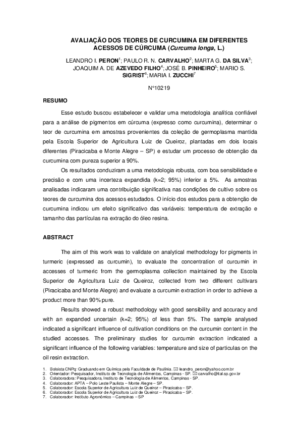 (PDF) Curcuma longa L