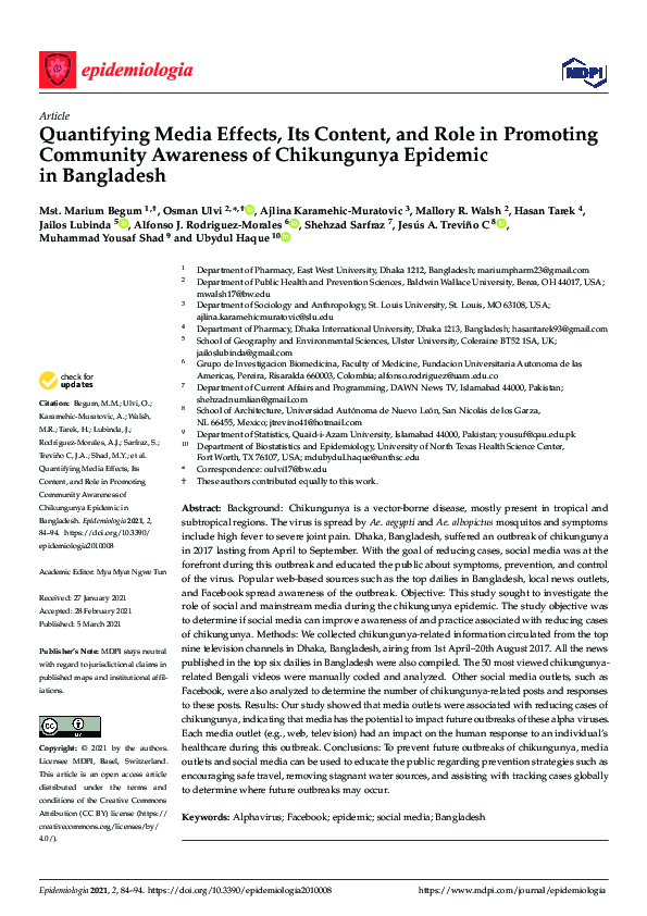 (PDF) Quantifying Media Effects, Its Content, and Role in Promoting Community Awareness of ...