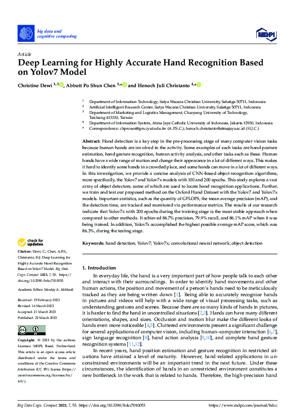 (PDF) Deep Learning for Highly Accurate Hand Recognition Based on ...