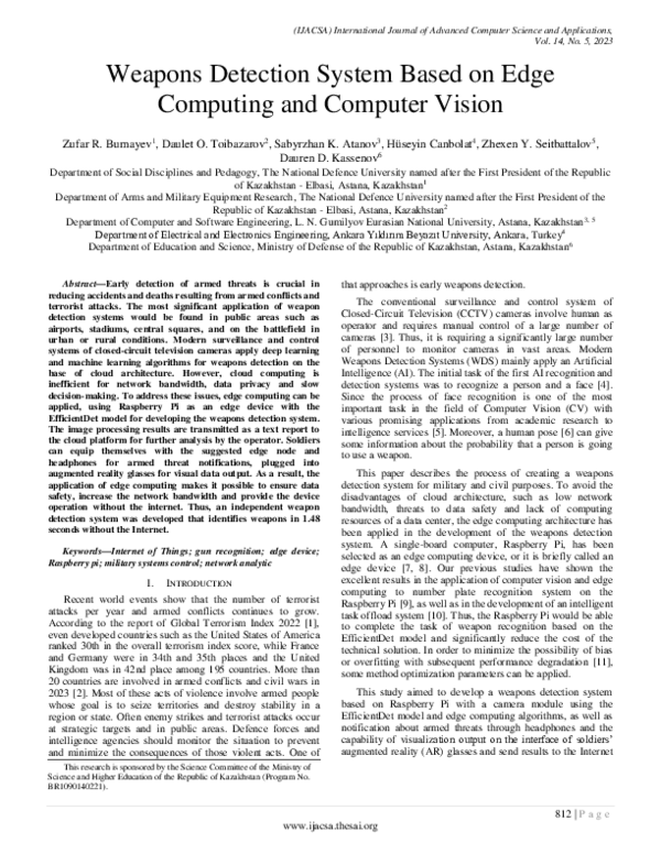 (PDF) Weapons Detection System Based on Edge Computing and Computer Vision