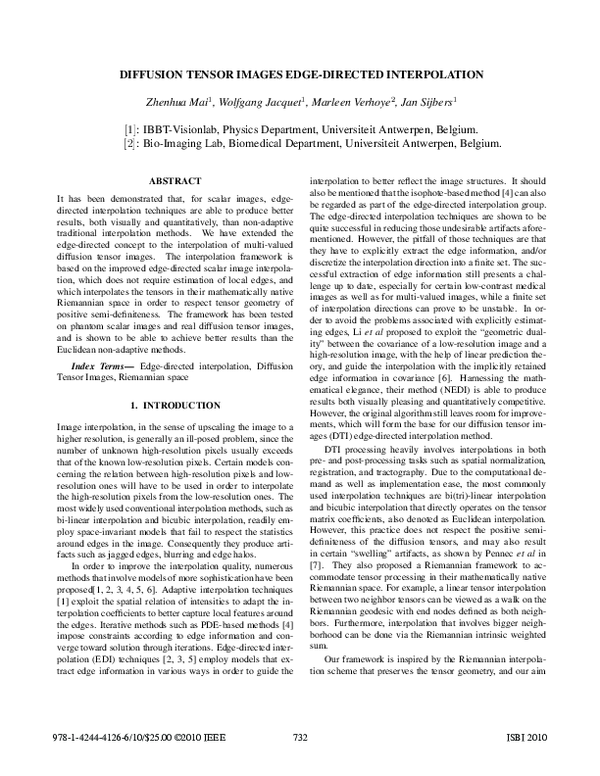 Pdf Diffusion Tensor Images Edge Directed Interpolation 4581