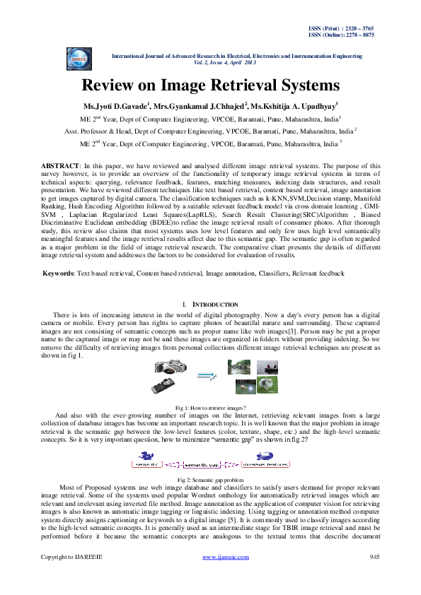 (PDF) Review on Image Retrieval Systems