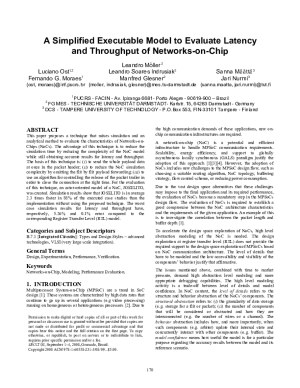 (PDF) A simplified executable model to evaluate latency and throughput ...