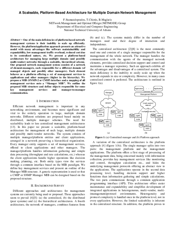 (PDF) A scaleable, platform-based architecture for multiple domain ...